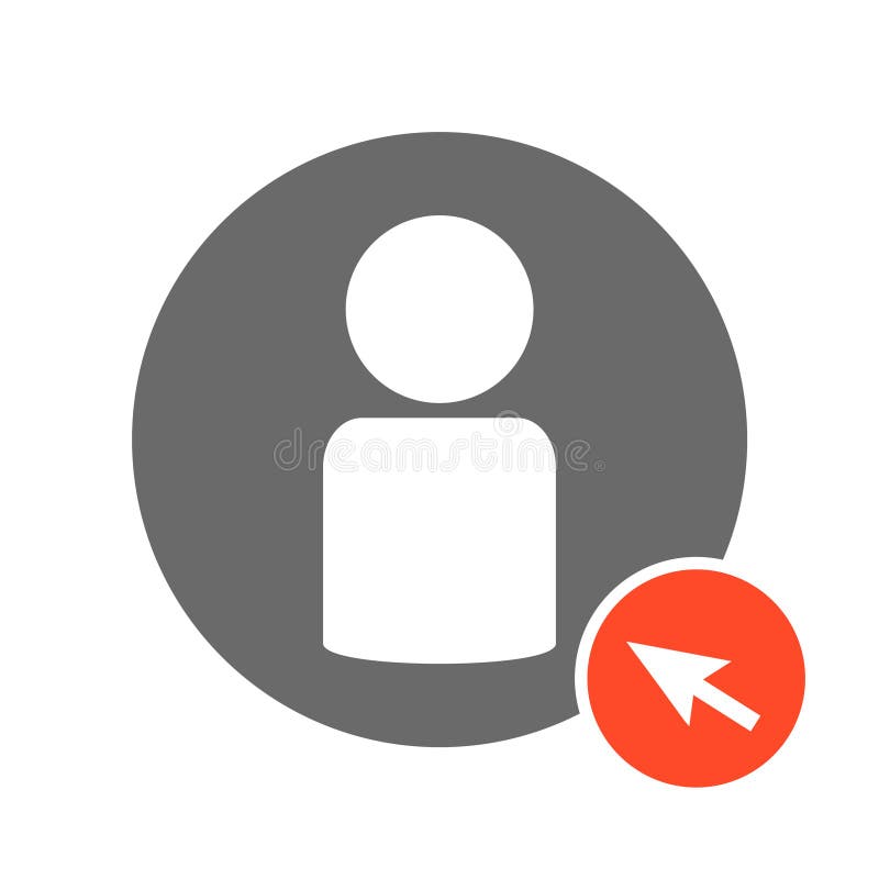 Account or Member Online - Red Arrow and Grey Button Stock Illustration ...
