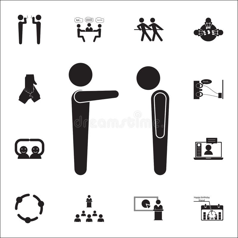 Account for Misconduct Icon. Conversation and Friendship Icons ...