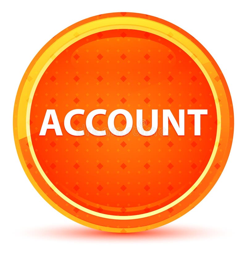 Account Natural Orange Round Button Stock Illustration - Illustration ...