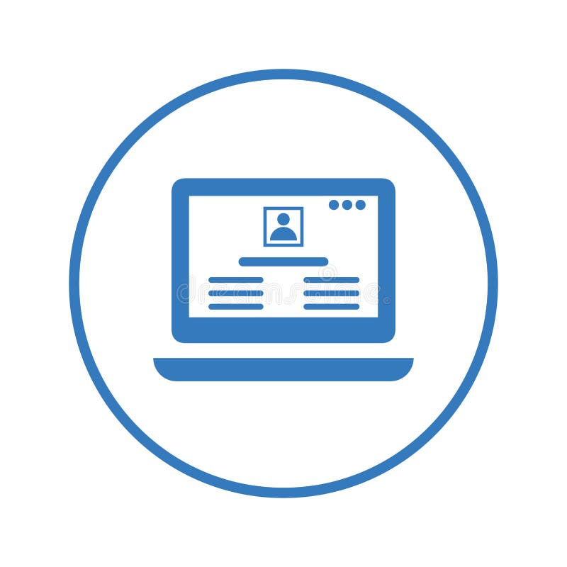 Account, Online Profile Icon. Blue Color Design Stock Vector ...