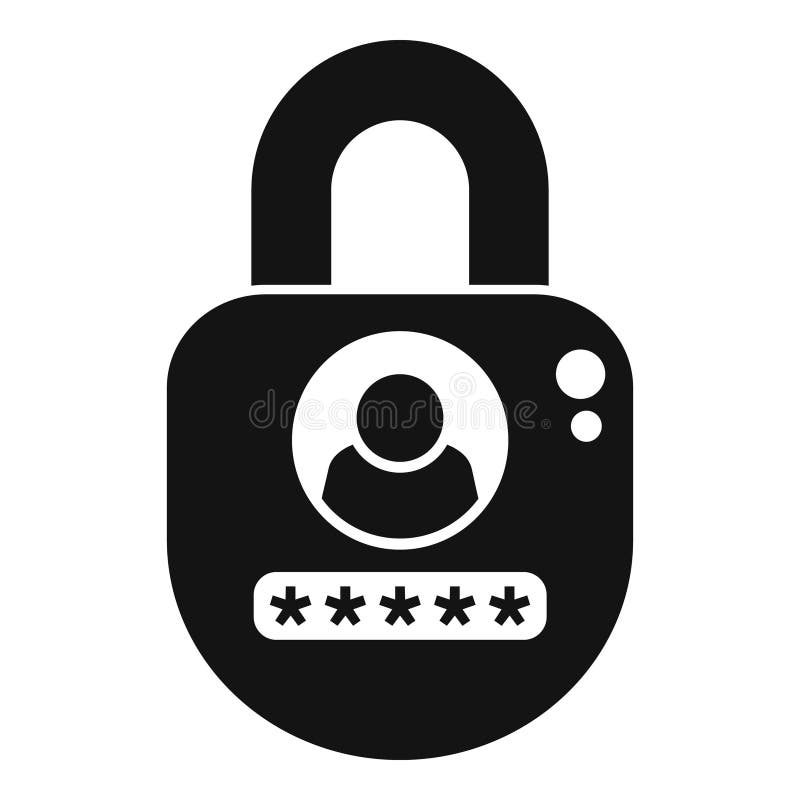 Account Password Protection Icon Simple Vector. Personal Laptop Stock ...