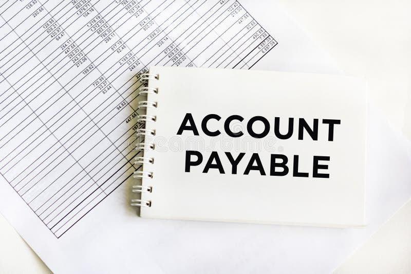 ACCOUNT PAYABLE Text on Notebook with Chart Stock Photo - Image of ...