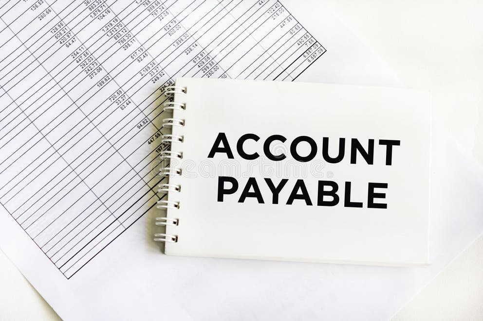 ACCOUNT PAYABLE Text on Notebook with Chart Stock Photo - Image of ...