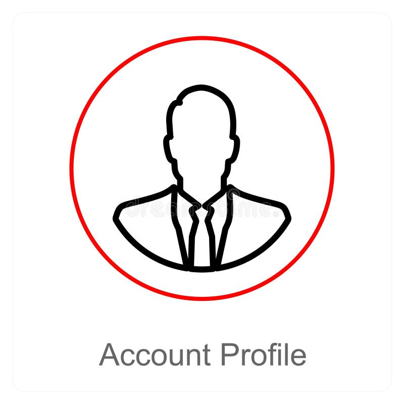 Account Profile and Profile Icon Concept Stock Illustration ...