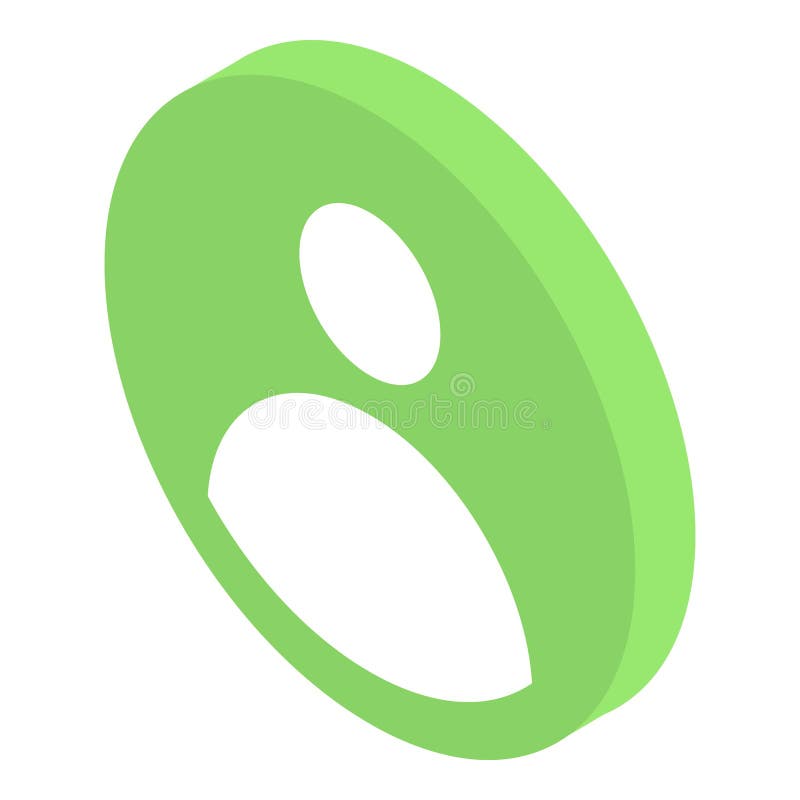 Account Profile Icon, Isometric Style Stock Vector - Illustration of ...