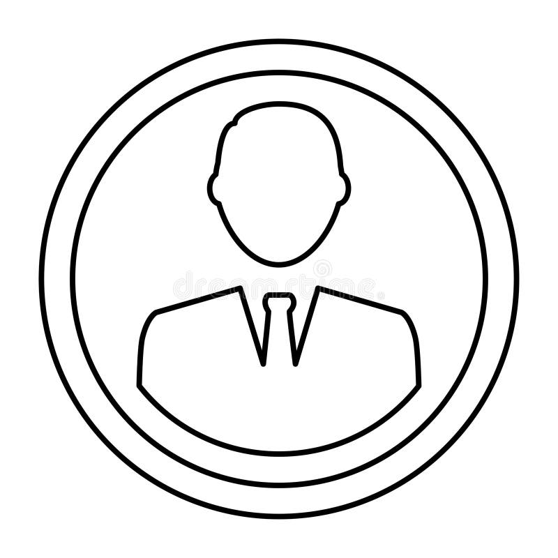 Account Profile Icon in Outline Style Stock Vector - Illustration of ...
