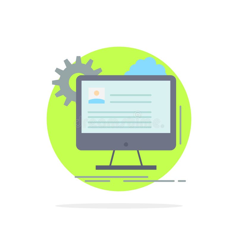 Account, Profile, Report, Edit, Update Flat Color Icon Vector Stock ...