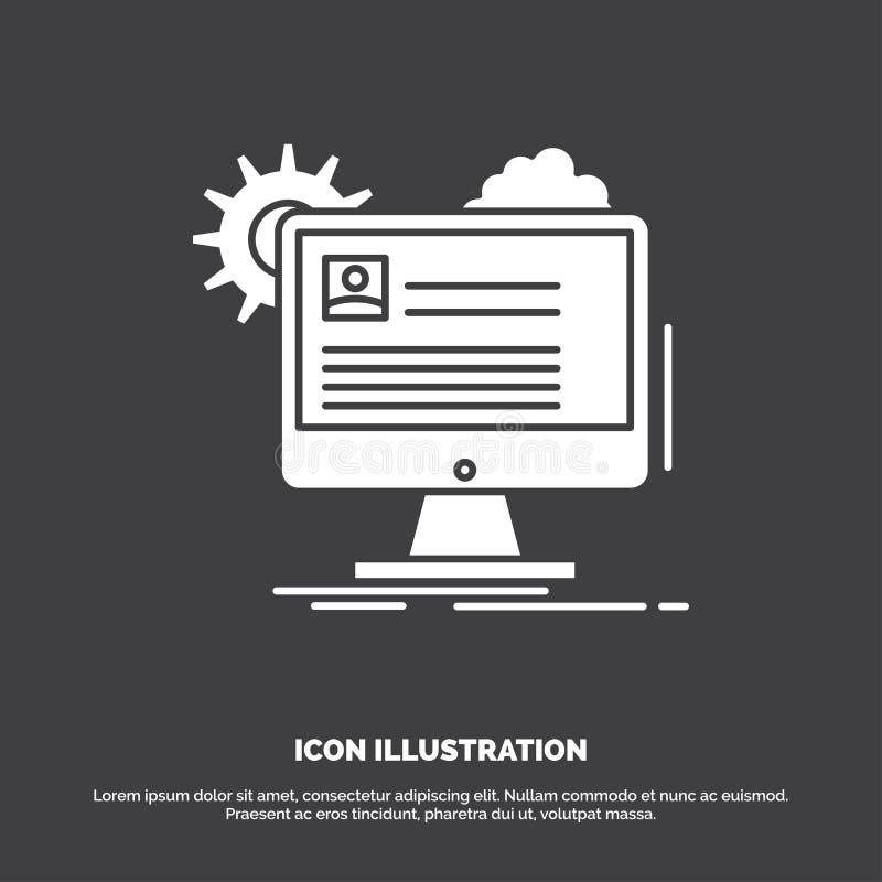 Account, Profile, Report, Edit, Update Icon. Glyph Vector Symbol for UI ...