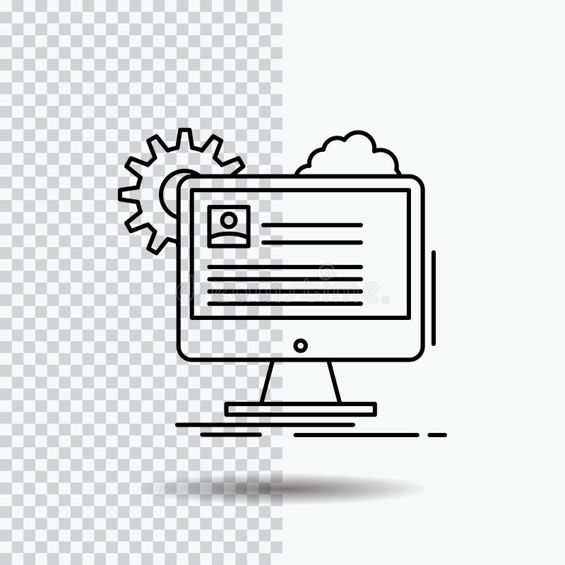 Account, Profile, Report, Edit, Update Line Icon on Transparent ...