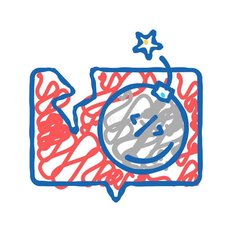 Account or Program Hacking Icon Doodle Illustration Stock Vector ...