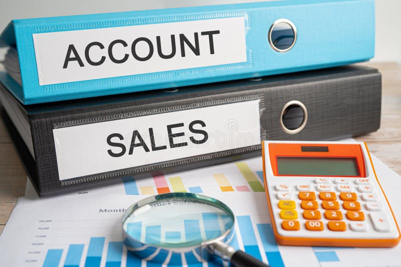 Account, Sales. Binder Data Finance Report Business with Graph Analysis ...