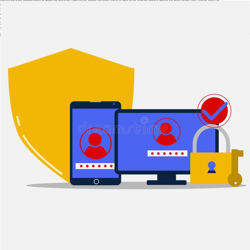 Account Security or Verification Password Banner Design with Minimalist ...