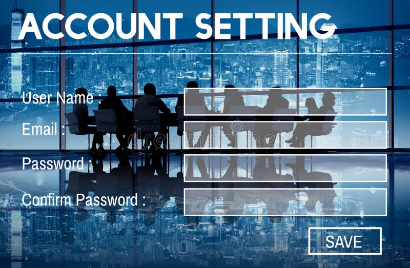 Account Setting Registration Password Log in Privacy Concept Stock ...