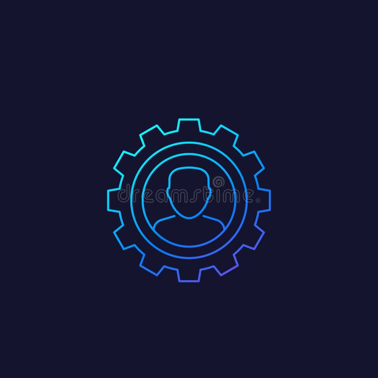 Account Settings, Edit Profile, Vector Linear Icon Stock Vector ...