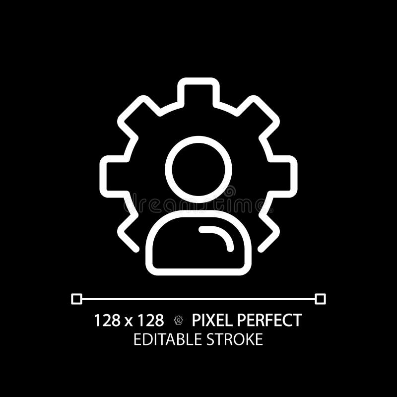 Account Settings Pixel Perfect White Linear Icon for Dark Theme Stock ... Account Settings Pixel Perfect White Linear Icon for Dark Theme Stock ...