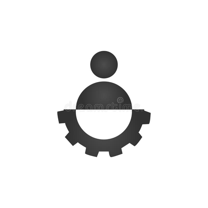 Account Settings Symbol. User with Gearwheel Icon, Vector Logo ...