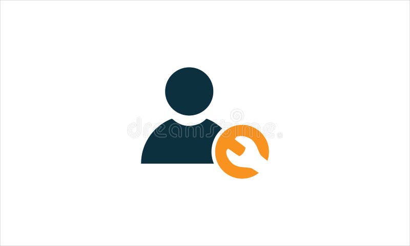 Account Settings Symbol or User with Setting Spanner Icon Logo Design ...