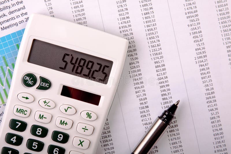 Positive account stock image. Image of financial, calculator - 7051281