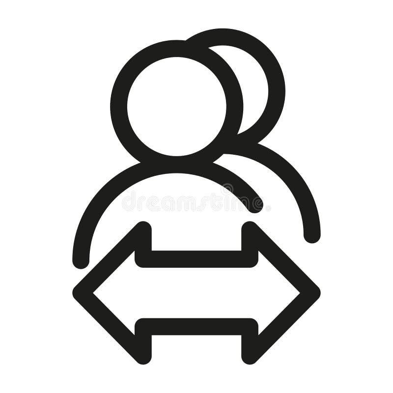 Account Switch, Person Change Icon. Exchange Partner Linear Vector ...