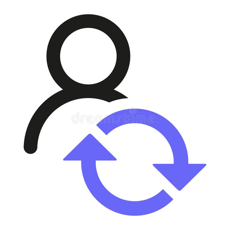 Account Switch, Person Change Icon. Exchange Partner Linear Vector ...