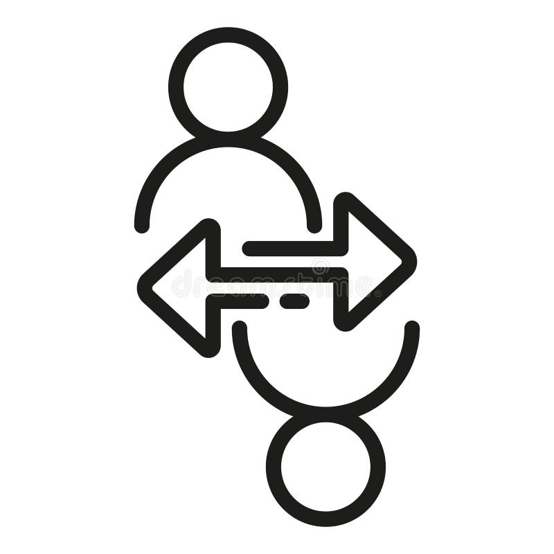 Account Switch, Person Change Icon. Exchange Partner Linear Vector ...