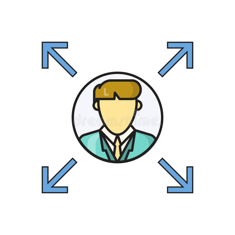 Account Vector Colour Line Icon Stock Vector - Illustration of business ...