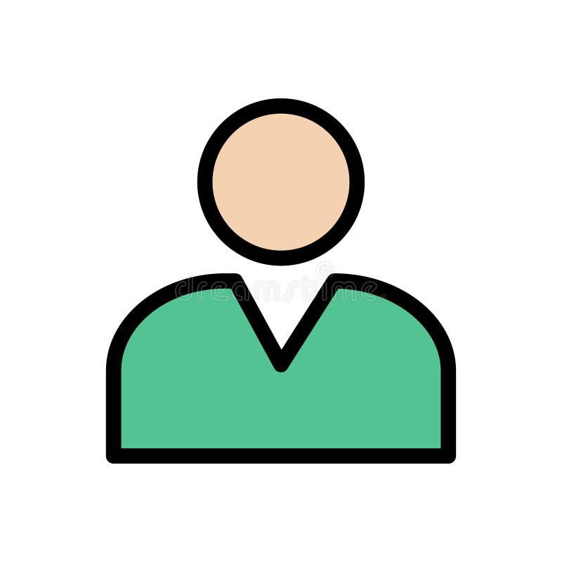 Account Vector Flat Color Icon Stock Vector - Illustration of business ...