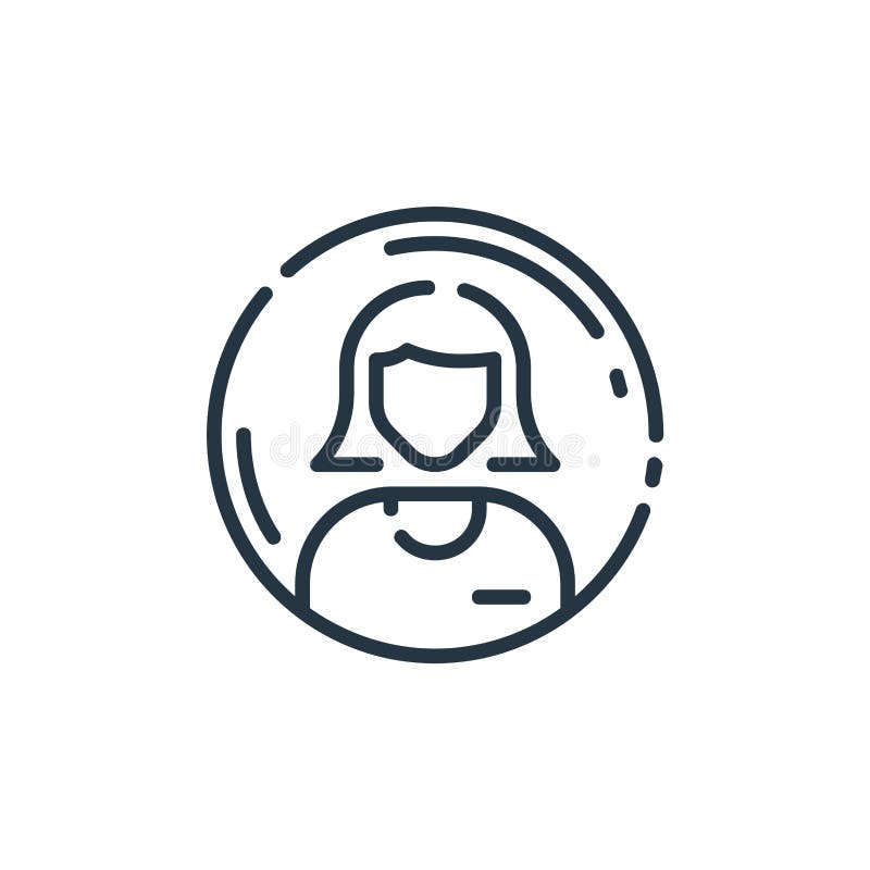 Account Vector Icon Isolated on White Background. Outline, Thin Line ...