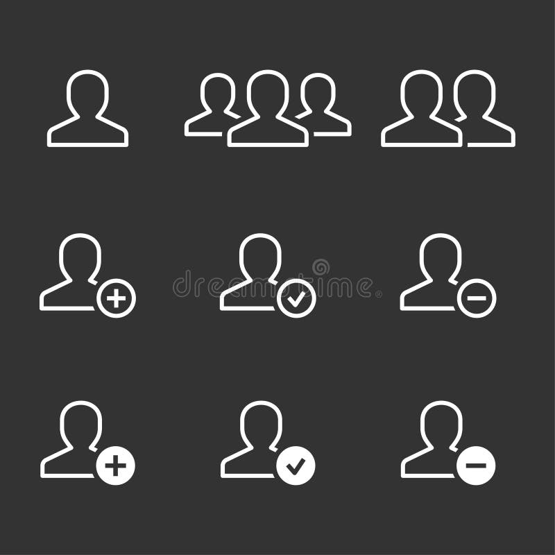 Account icon set. stock vector. Illustration of face - 103906841