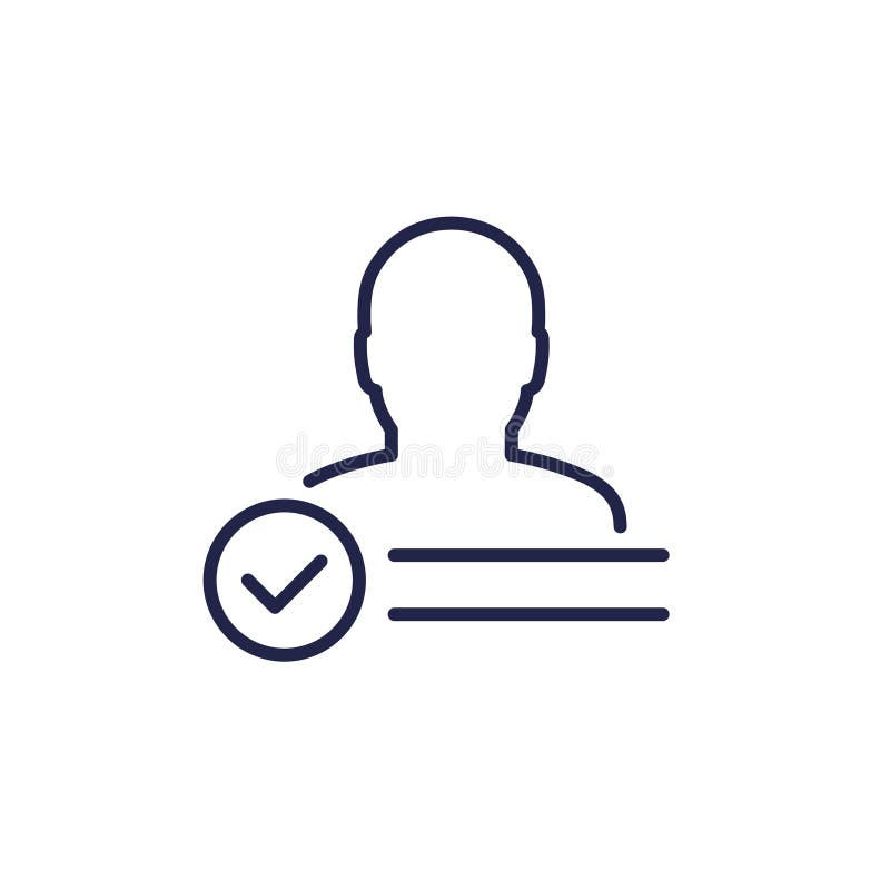 Account Verified Icon, User and Check Mark Stock Vector - Illustration ...