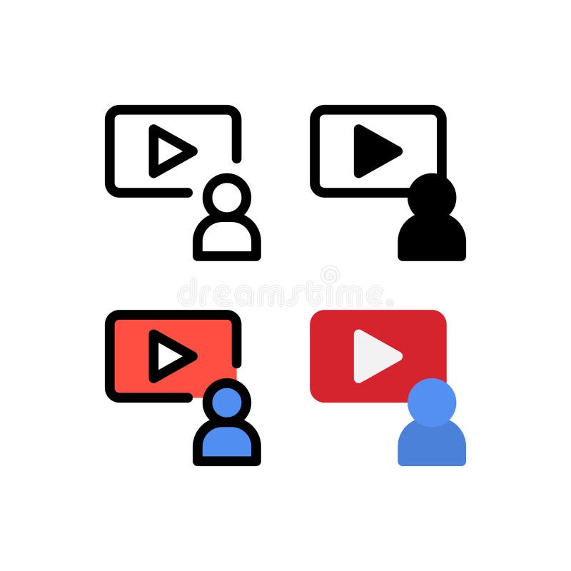 Account Video YouTube Channel Icon, Logo, and Illustration Stock Vector ...