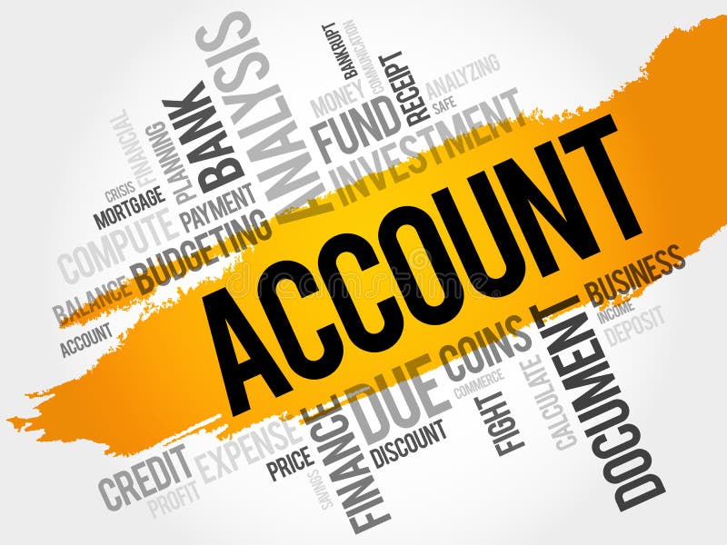 ACCOUNT word cloud stock photo. Image of accountant - 200004234