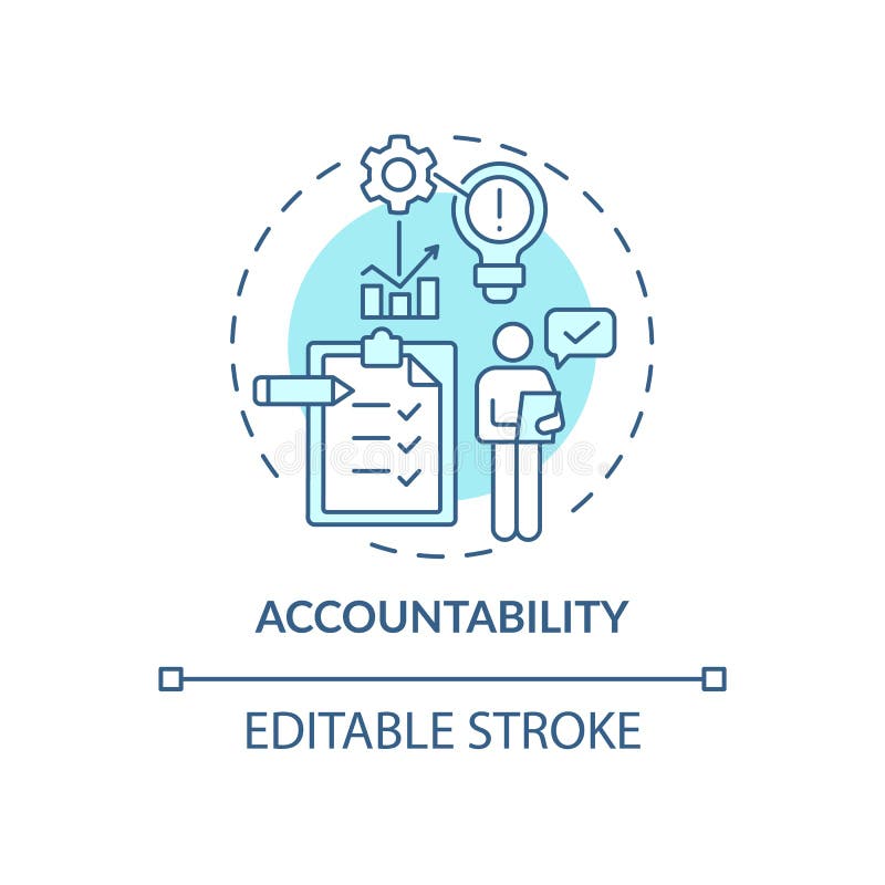Accountability Blue Concept Icon Stock Vector - Illustration of ethical ...