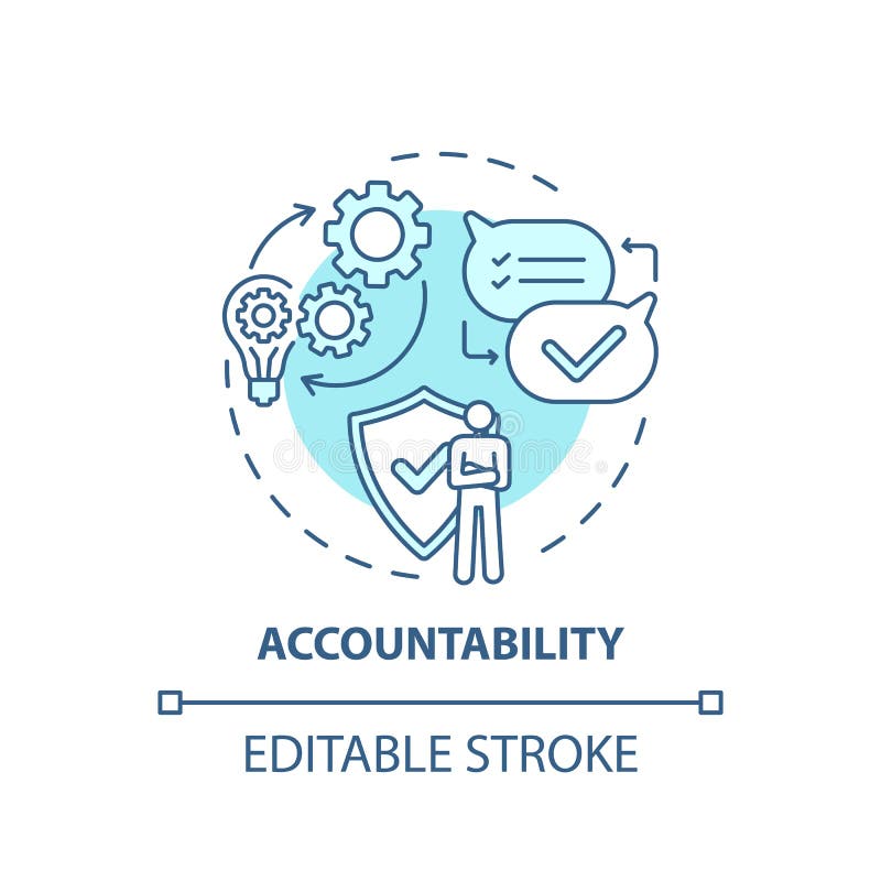 Accountability Concept Icon Stock Illustration - Illustration of writer ...