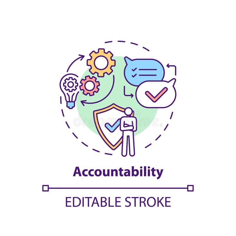 Accountability Concept Icon Stock Illustration - Illustration of writer ...