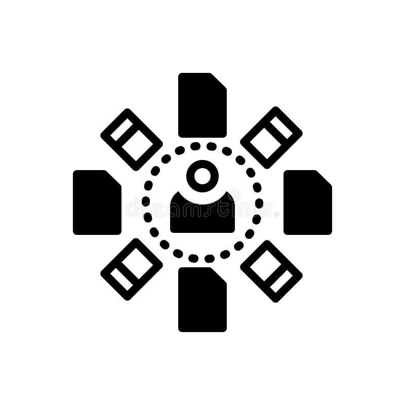 Black Solid Icon for Accountability, User and People Stock Illustration ...