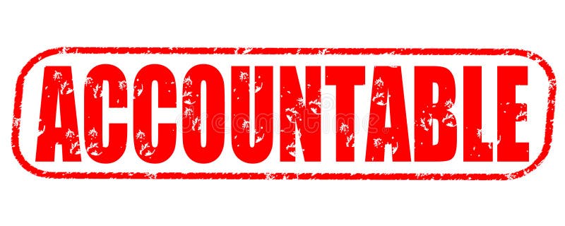 Accountable Stamp on White Background Stock Illustration - Illustration ...