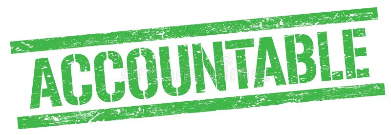 ACCOUNTABLE Text on Green Grungy Rectangle Stamp Stock Illustration ...