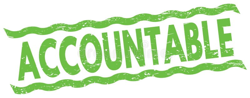 ACCOUNTABLE Text on Green Lines Stamp Sign Stock Illustration ...