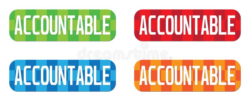 ACCOUNTABLE Text, on Rectangle, Zig Zag Pattern Stamp Sign. Stock ...