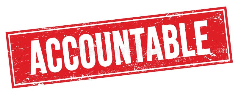 ACCOUNTABLE Text on Red Grungy Rectangle Stamp Stock Illustration ...