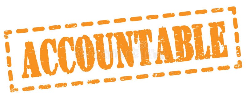 ACCOUNTABLE Text Written on Orange Stamp Sign Stock Illustration ...