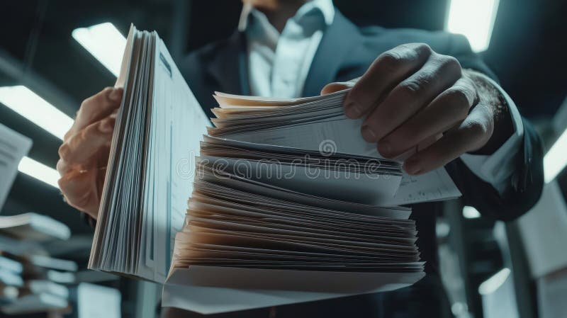 Accountant Auditing Office Documents Stock Illustration - Illustration ...