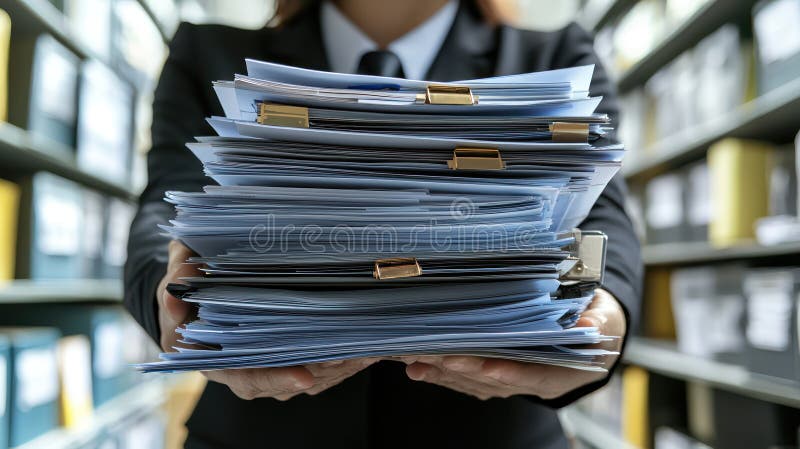 Accountant Auditing Office Documents Stock Illustration - Illustration ...