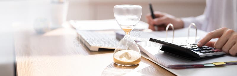 Accountant Calculating Invoice Bill in Time Stock Photo - Image of ...