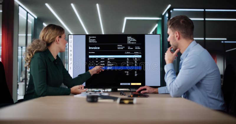 Accountant Checking Invoice for Online Payment Stock Image - Image of ...