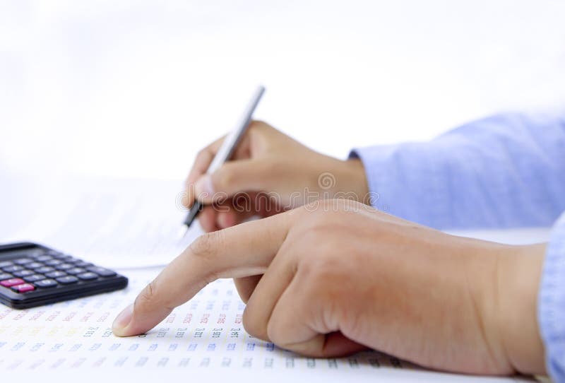 Accountant Doing Account Checking Stock Photo - Image of bookkeeper ...