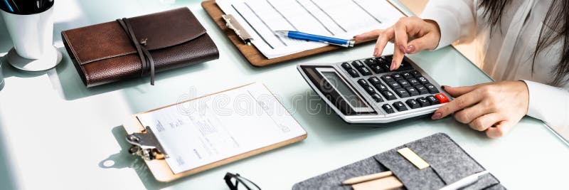 Accountant Doing Tax and Accounting Work Stock Photo - Image of ...