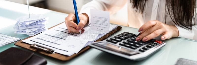 Accountant Doing Tax and Accounting Work Stock Image - Image of ...