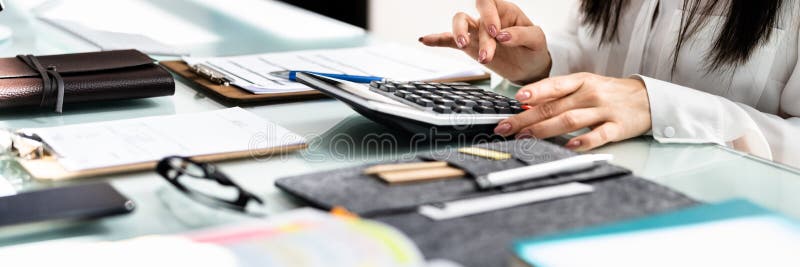 Accountant Doing Tax and Accounting Work Stock Photo - Image of ledger ...